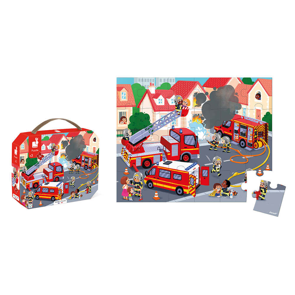 Puzzle Firemen - 24 pieces : 20 to 49 piece puzzles Janod - J02605