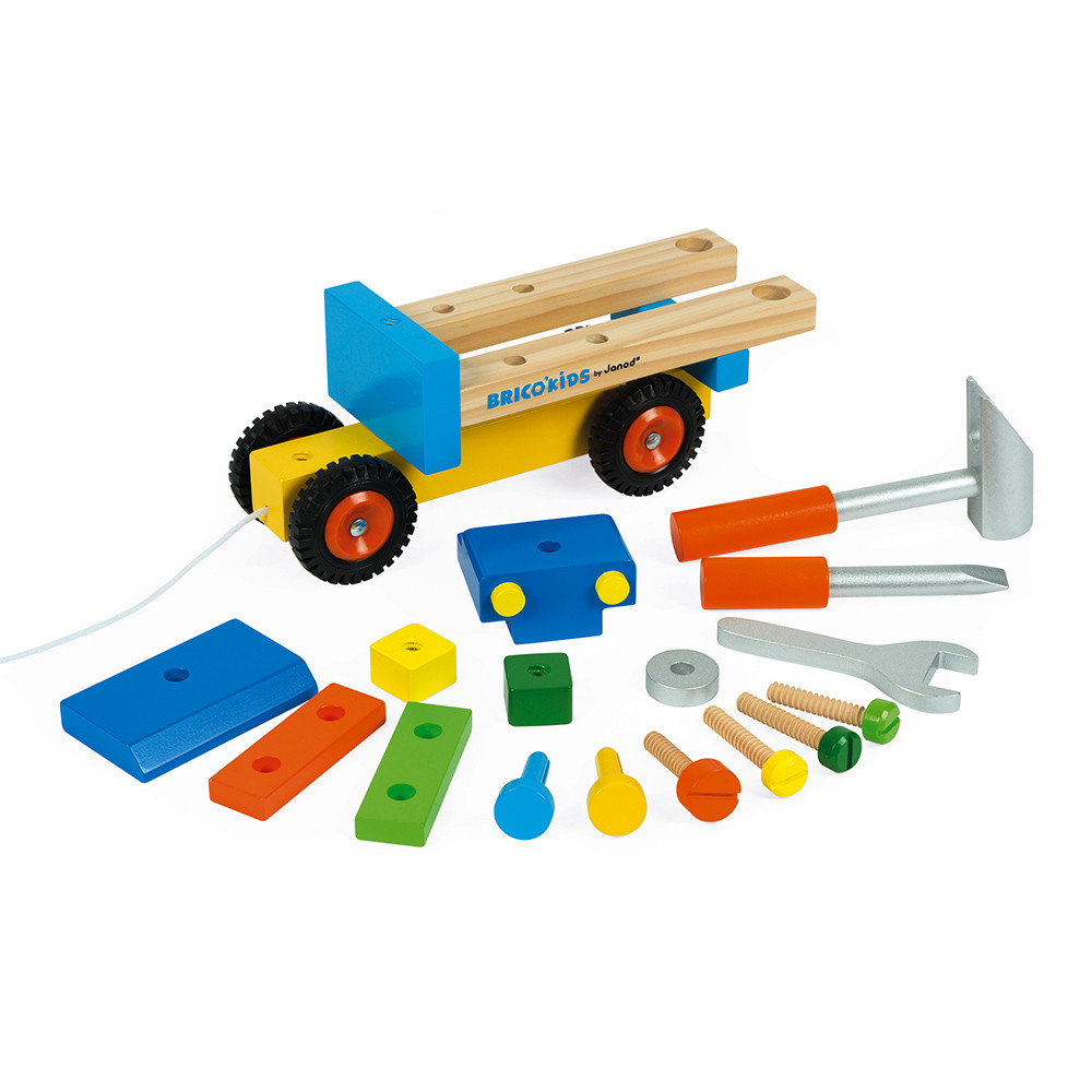 Brico'Kids Diy Truck (wood) : Workbenches & tool kits Janod - J05022