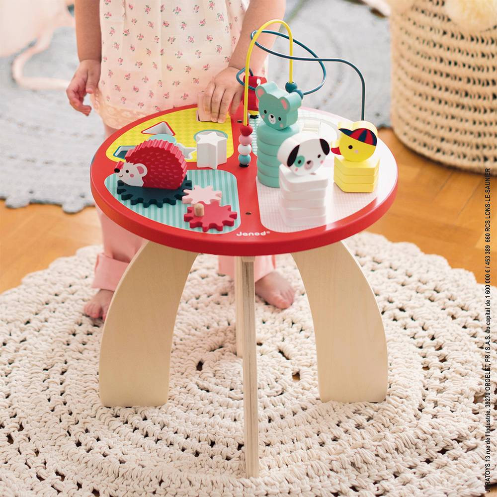 Baby Forest Activity Table (wood) : Manipulation & stackers Janod - J08018