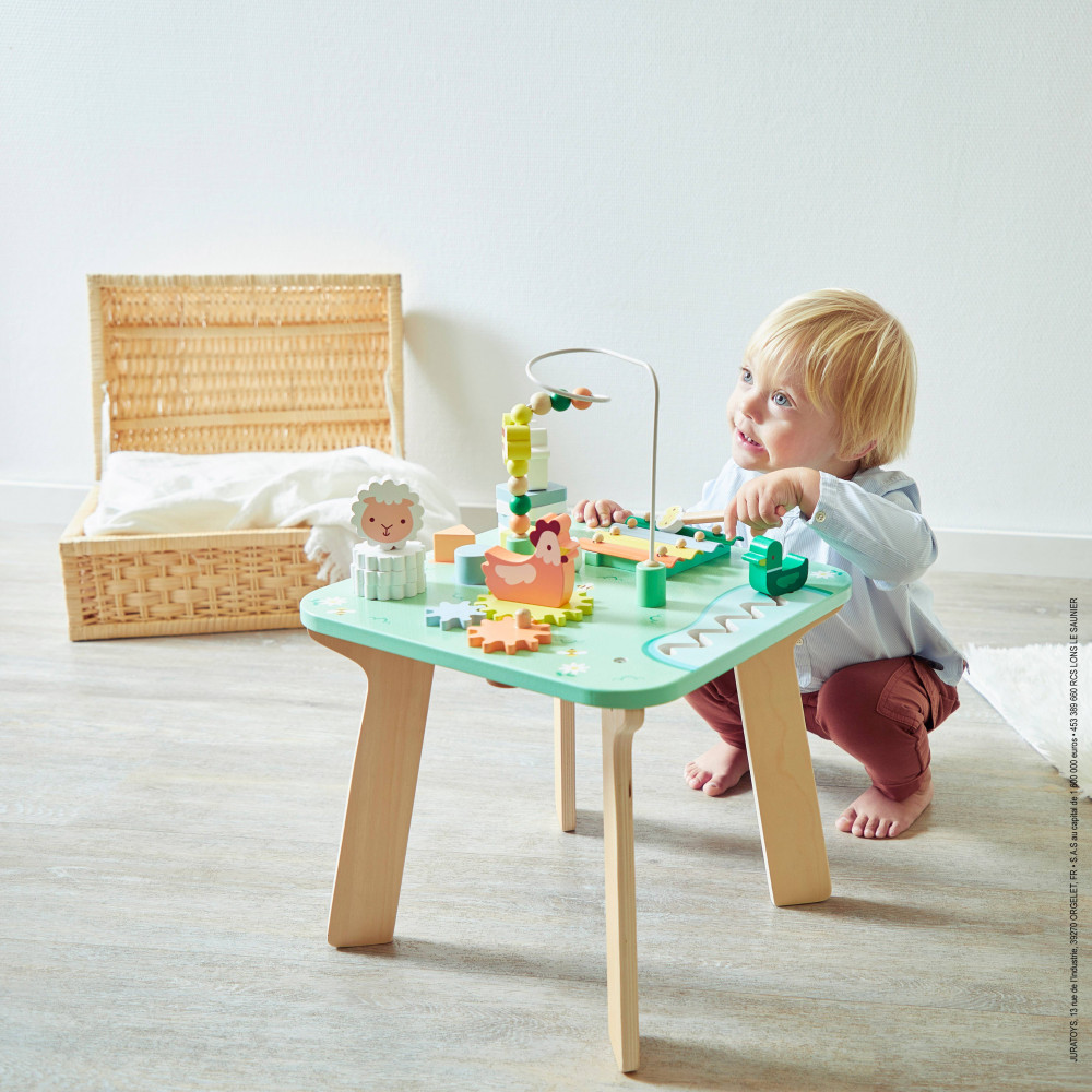 Pretty Meadow Activity Table (wood) : Manipulation & stackers Janod ...