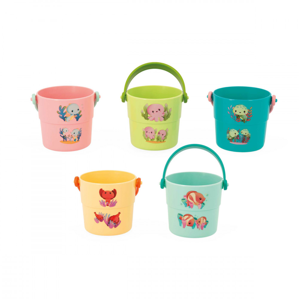 Buckets - My Baby Animals : Bath toys Janod - J04722