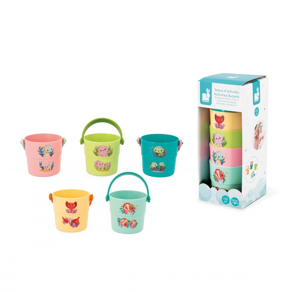 Buckets - My Baby Animals : Bath toys Janod - J04722