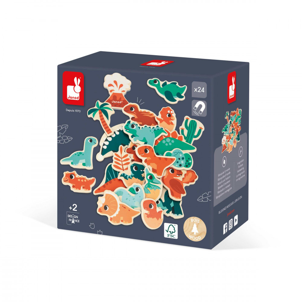 DINO - 24 DINO-MAGNETE : Tafel & Magnete Janod - J05839 - Tafel ...