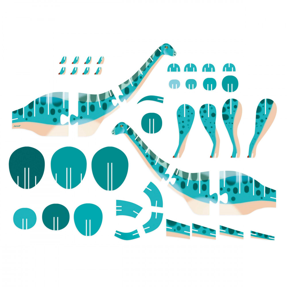 Dino - Diplodocus Multidimensional Puzzle : Educational puzzles Janod ...