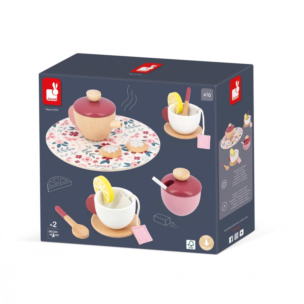 Twist - Tea Set : kitchens, dinnerwares & accessories Janod - J06631