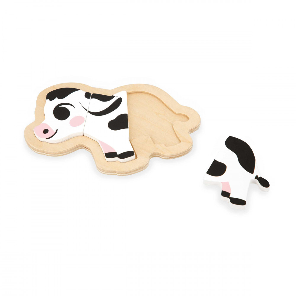 4 Progressive Puzzles - Farm : Toddler wooden puzzles Janod - J07114