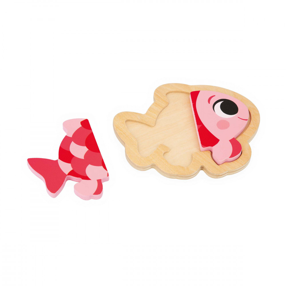 4 Progressive Puzzles - Pet : Toddler wooden puzzles Janod - J07115