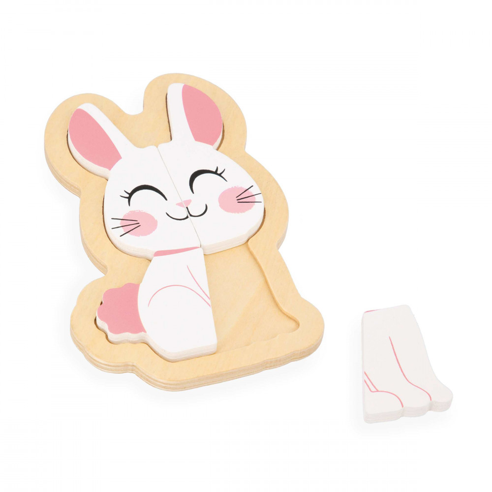 4 Progressive Puzzles - Garden : Toddler wooden puzzles Janod - J07116