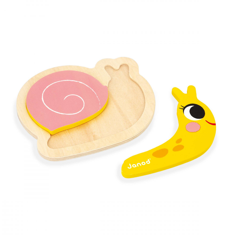 4 Progressive Puzzles - Garden : Toddler wooden puzzles Janod - J07116
