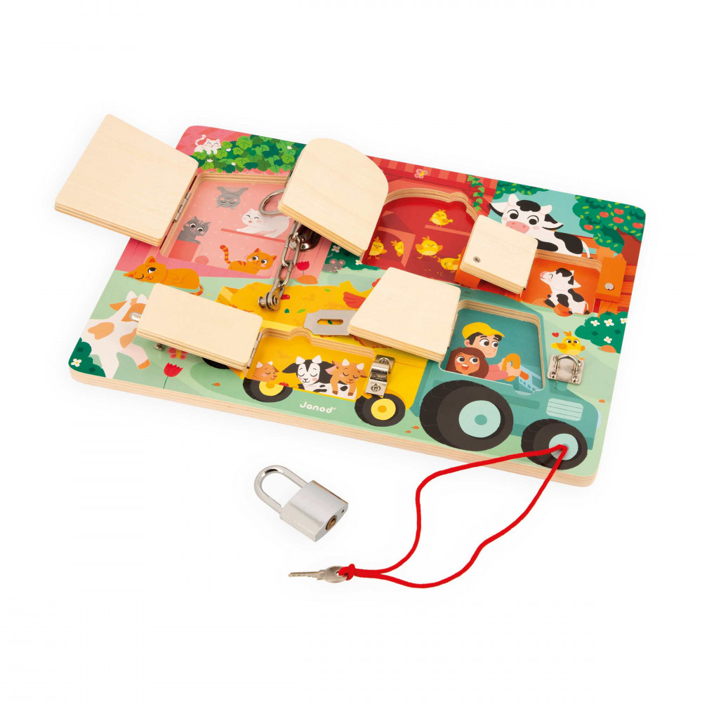 Padlocks Board - The Farm : Educational games Janod - J07119