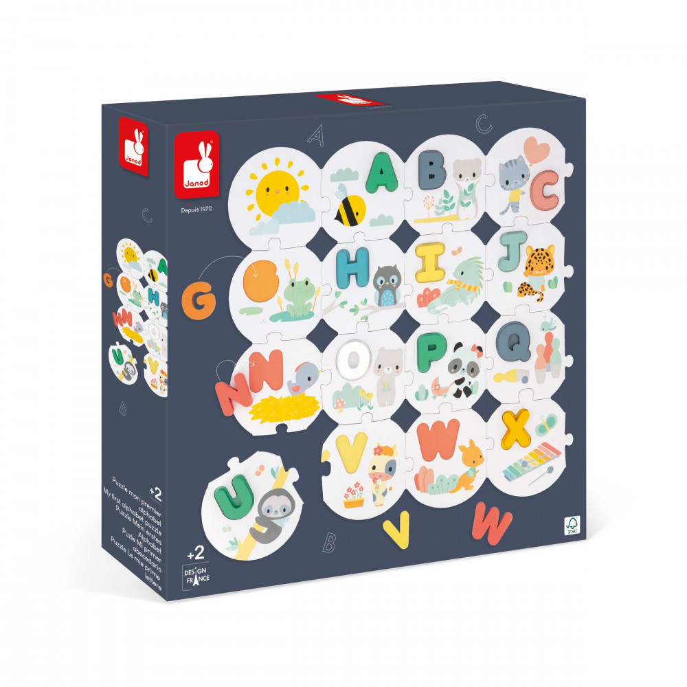 Pure - My First Alphabet Puzzle (French) : Educational puzzles Janod ...