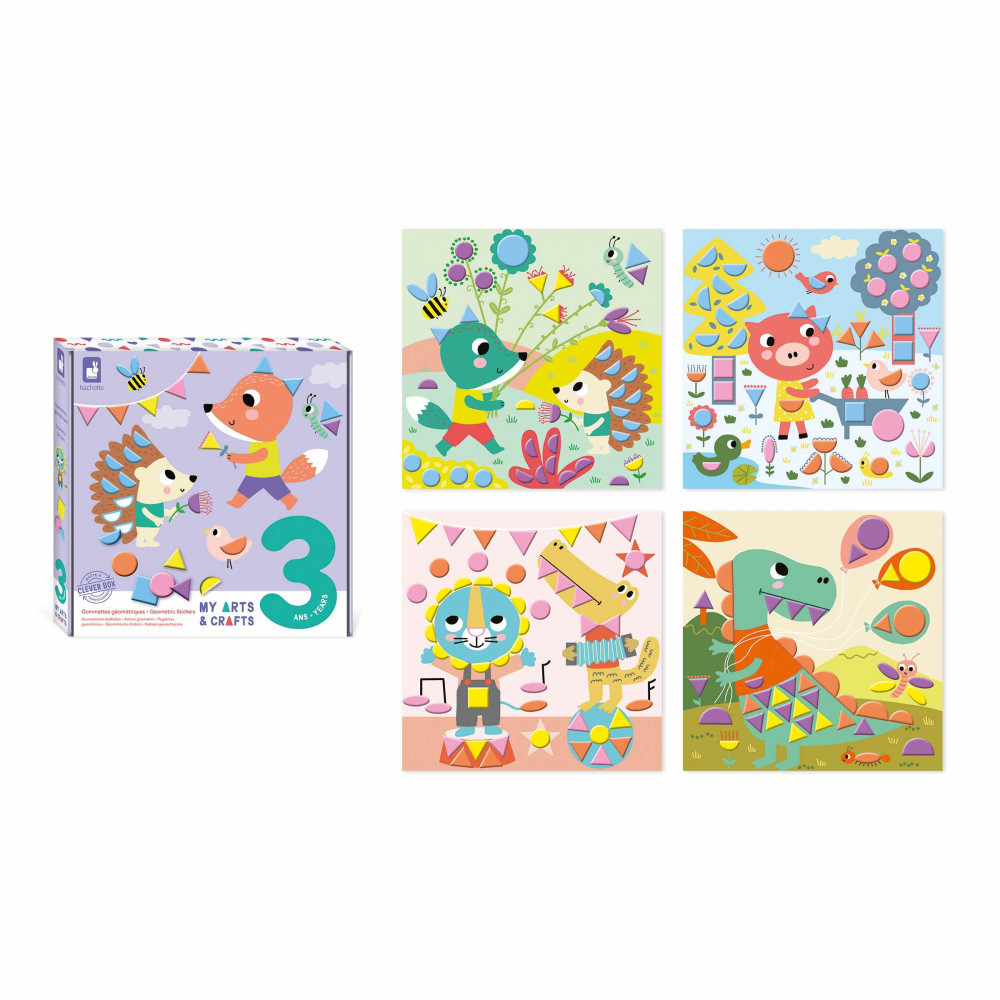 Activité gommettes enfant - Coffret créatif gommettes géométriques - Janod