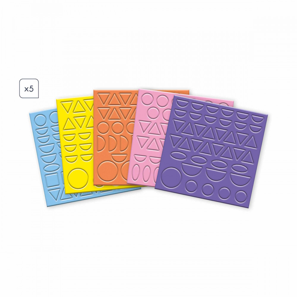 Activité gommettes enfant - Coffret créatif gommettes géométriques - Janod