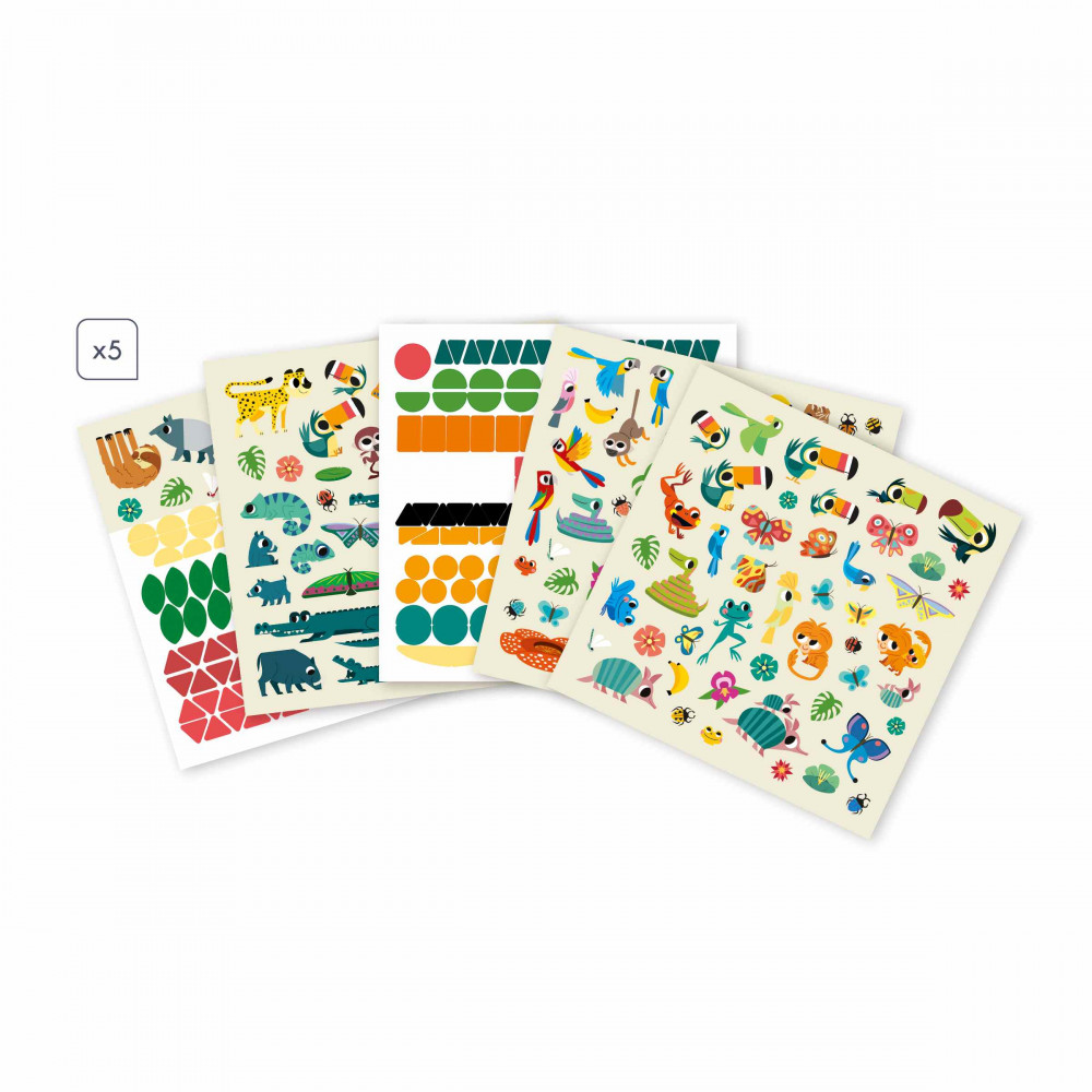 Coffret créatif enfant - Coffret gommettes et stickers - Janod