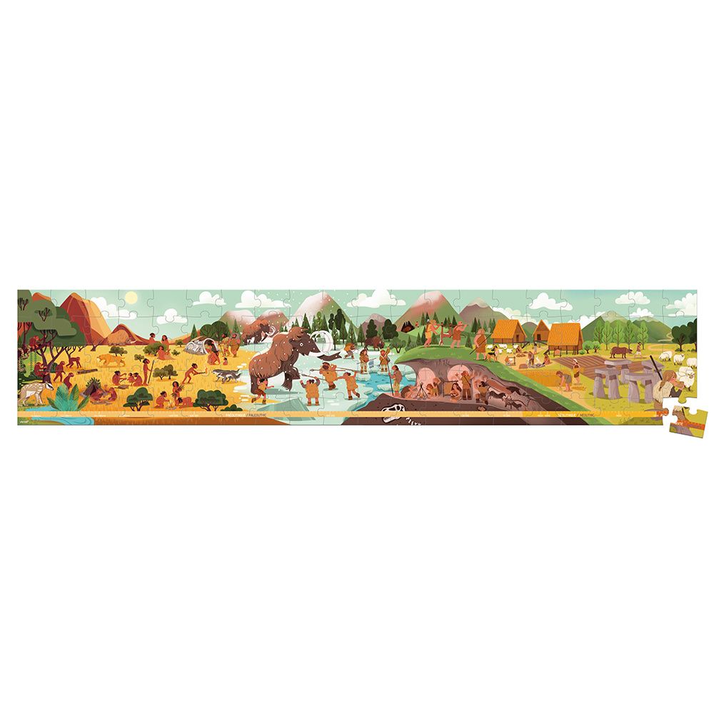 Prehistory Frieze Puzzle 100 pieces : 50 to 149 piece puzzles Janod ...