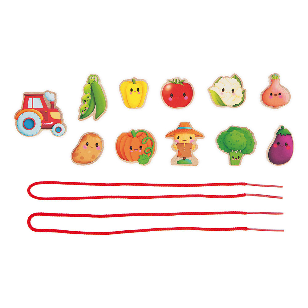 Vegetable Garden Threading Beads : Manipulation & stackers Janod - J03313