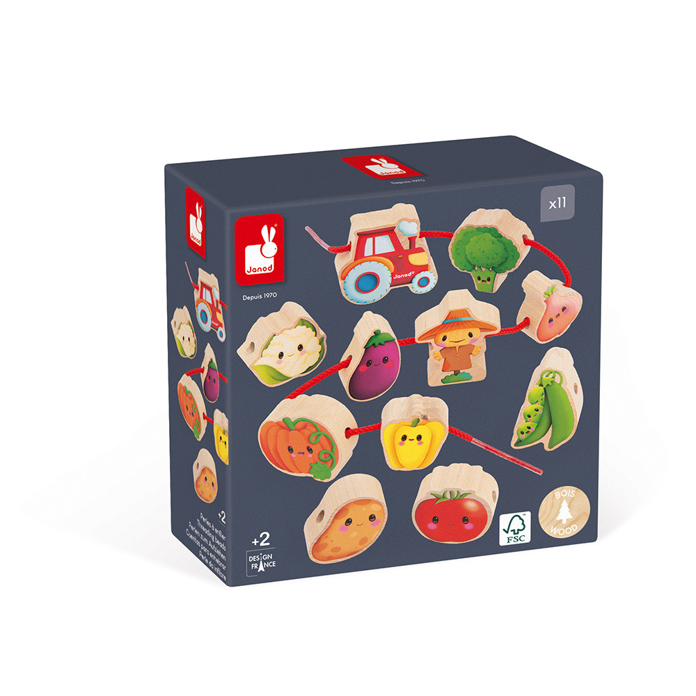 Vegetable Garden Threading Beads : Manipulation & stackers Janod - J03313