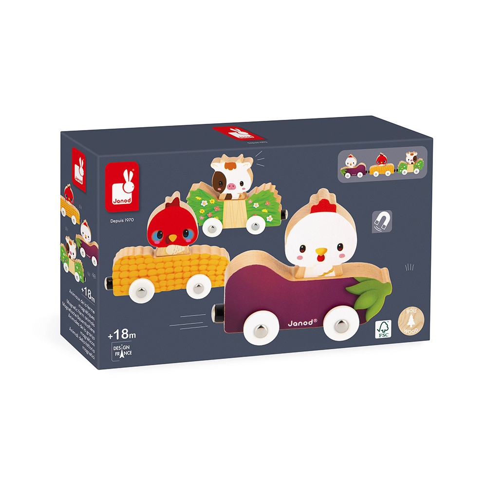 Magnetic Farm Animals : Trains & Vehicles Janod - J03316