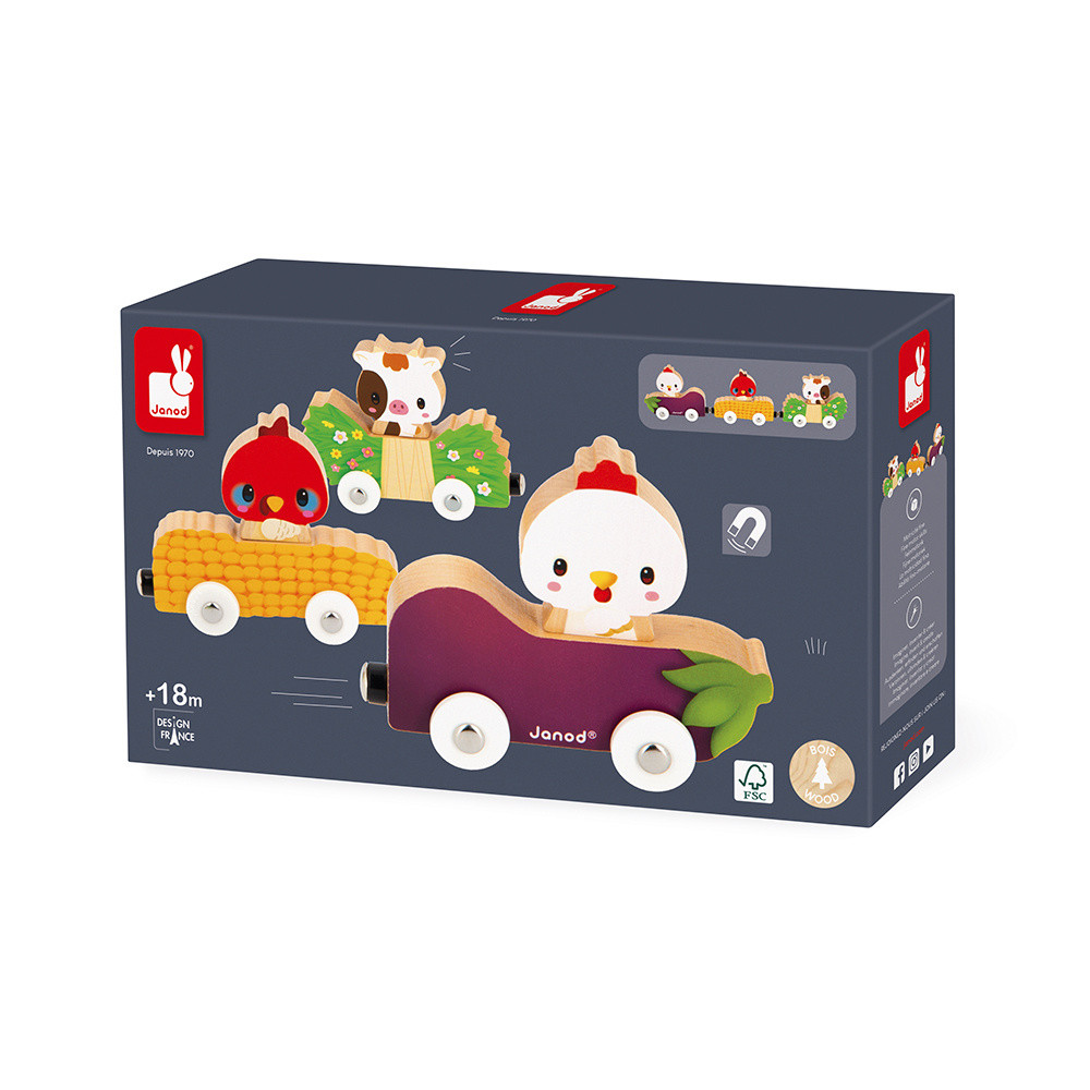 Magnetic Farm Animals : Trains & Vehicles Janod - J03316