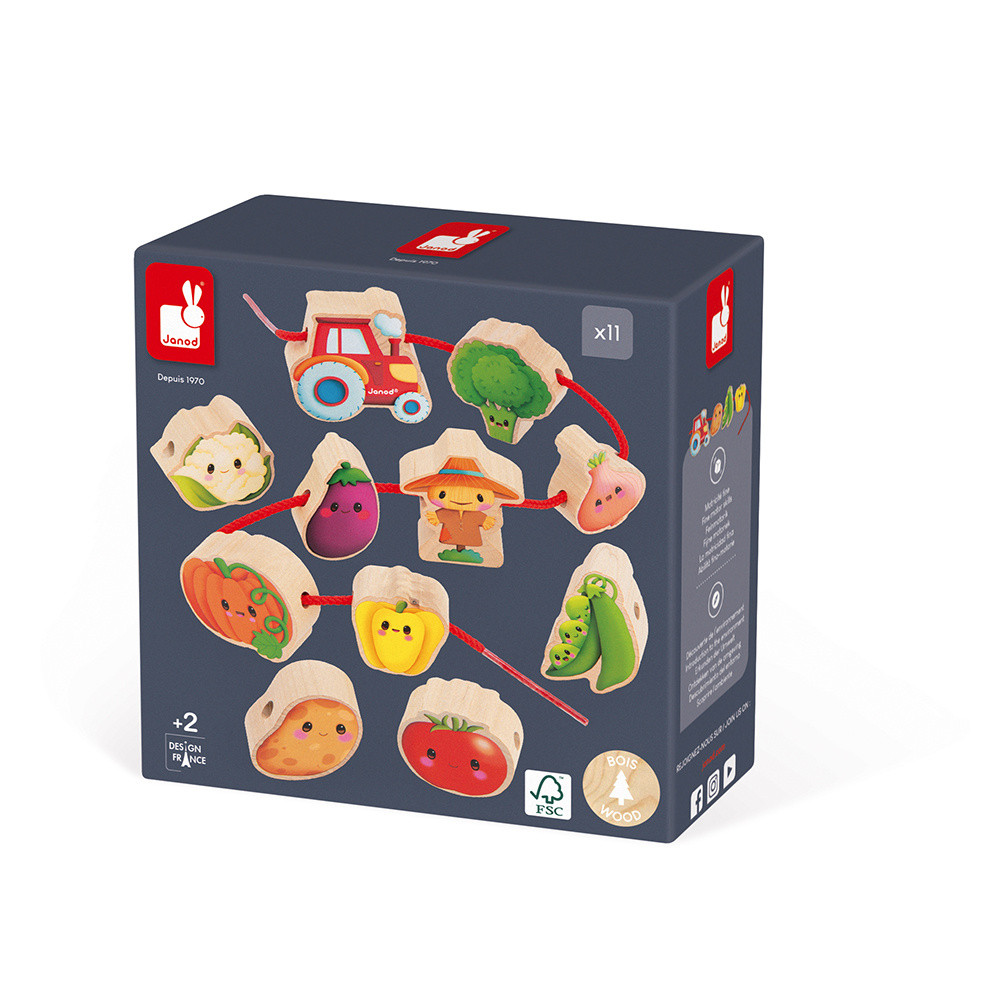 Vegetable Garden Threading Beads : Manipulation & stackers Janod - J03313