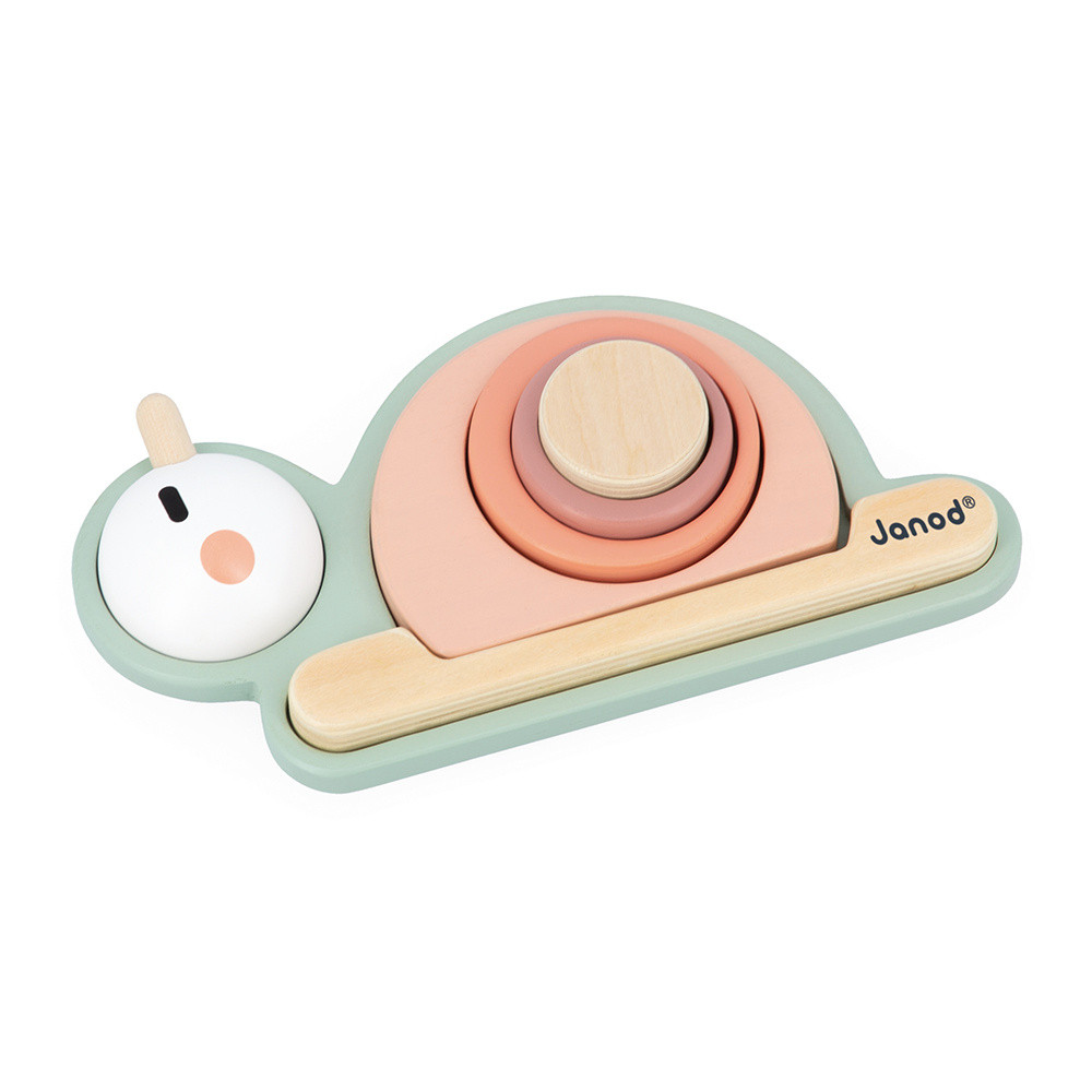 Stackable Sensory Snail Sweet Cocoon : Toddler wooden puzzles Janod ...
