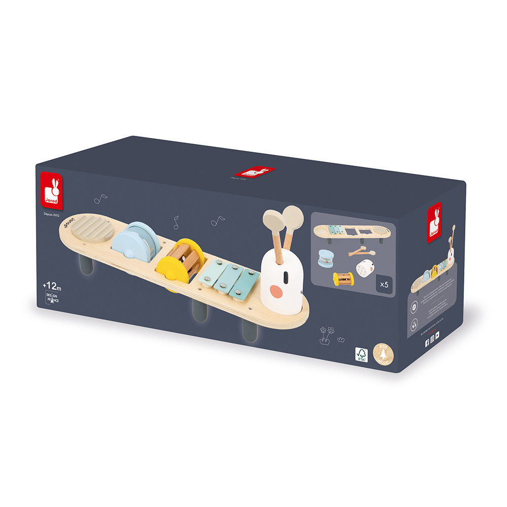 Sweet Cocoon Caterpillar Sound Awakening Stand : Music Toys Janod - J04058