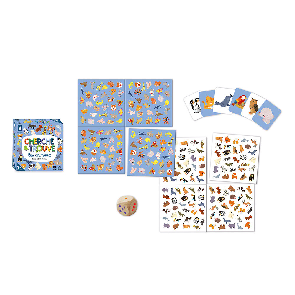 My First Seek and Find - Animals : Memory & matching games Janod - J02455