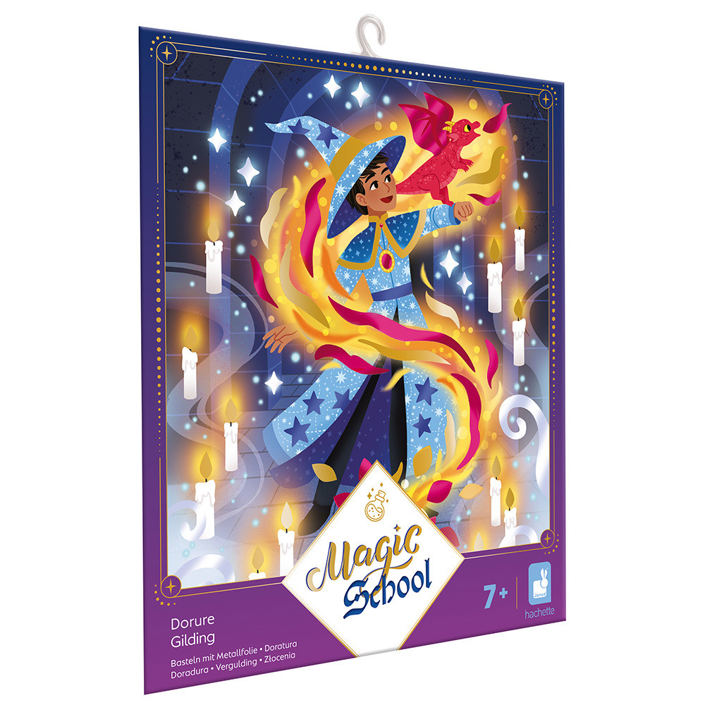 Magic School - 3 Gilding Paintings : Glitter, Golden foil-stamping ...
