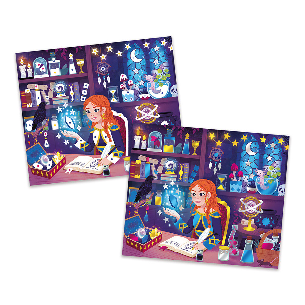 Magic School - 3 Gilding Paintings : Glitter, Golden foil-stamping ...