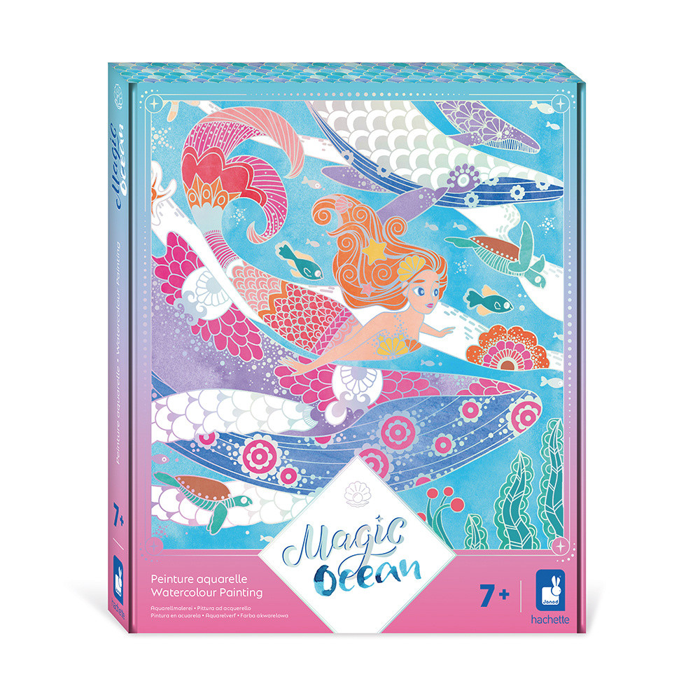 Magic Ocean - Pittura ad acquerello : Pittura con i Numeri e coloritura Janod - J09107 - Pittura ...
