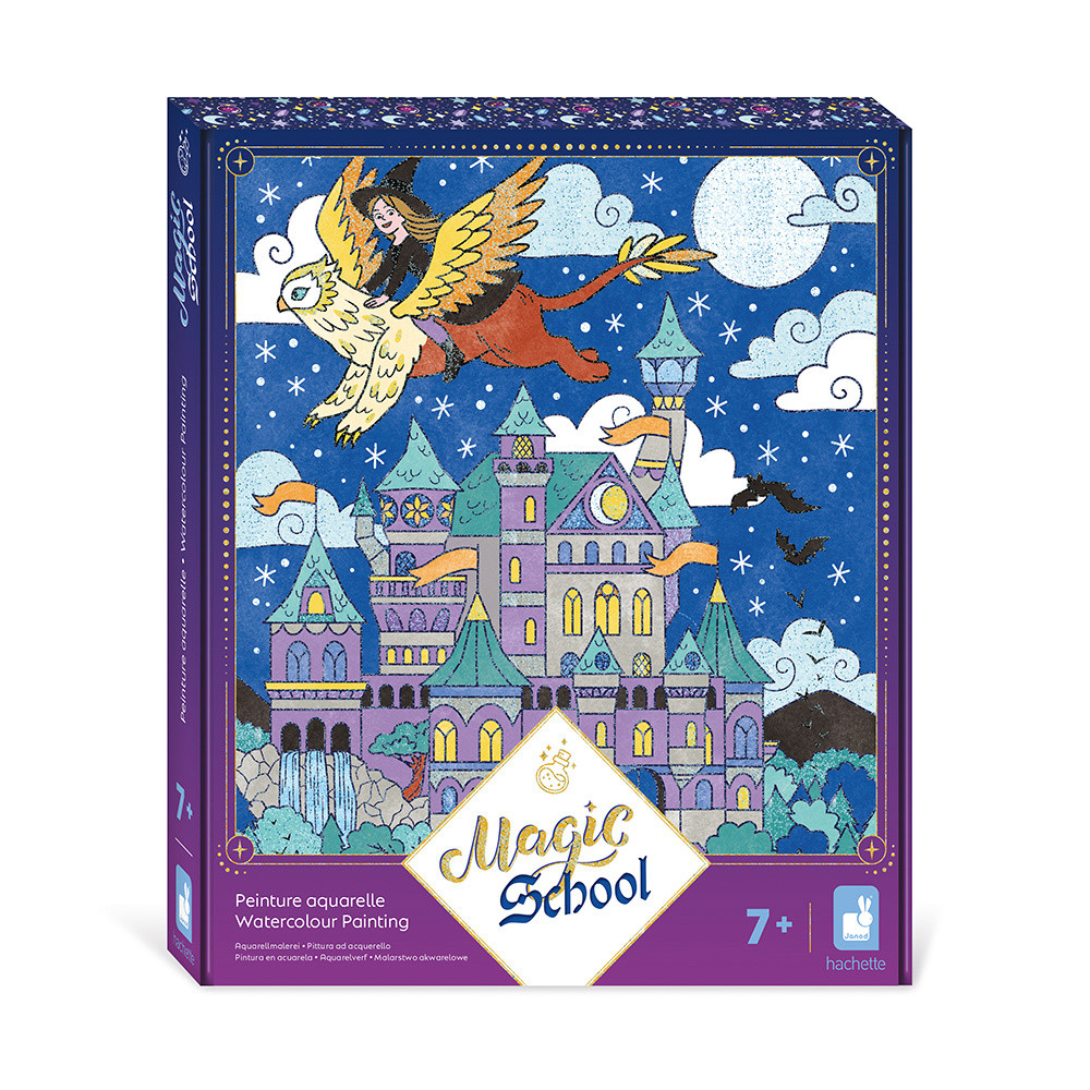 Magic School - Watercolor Painting : Painting by numbers & Colouring ...