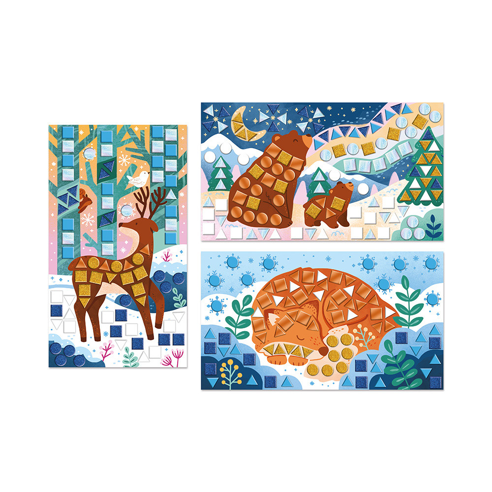 Beautiful Winter Mosaics : Mosaic & Stickers Janod - J09151