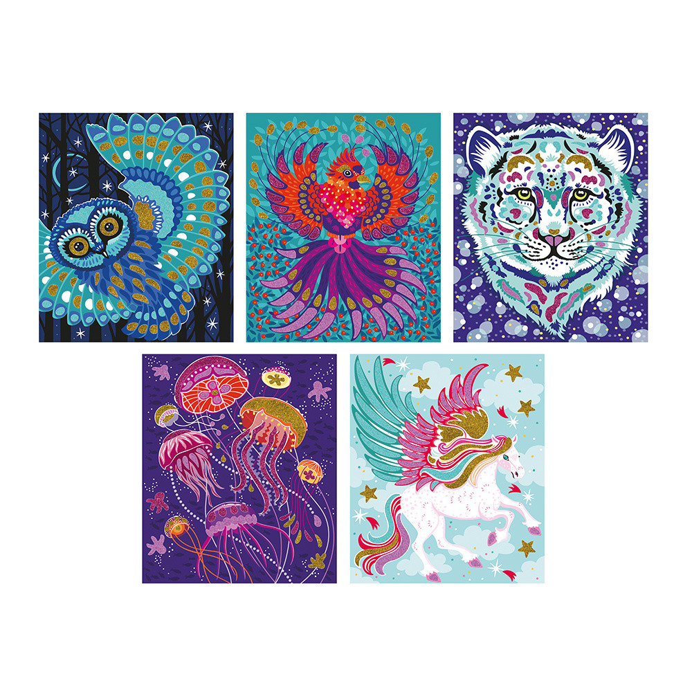 Glitter & Sand Glittering Animals : Glitter, Golden foil-stamping ...