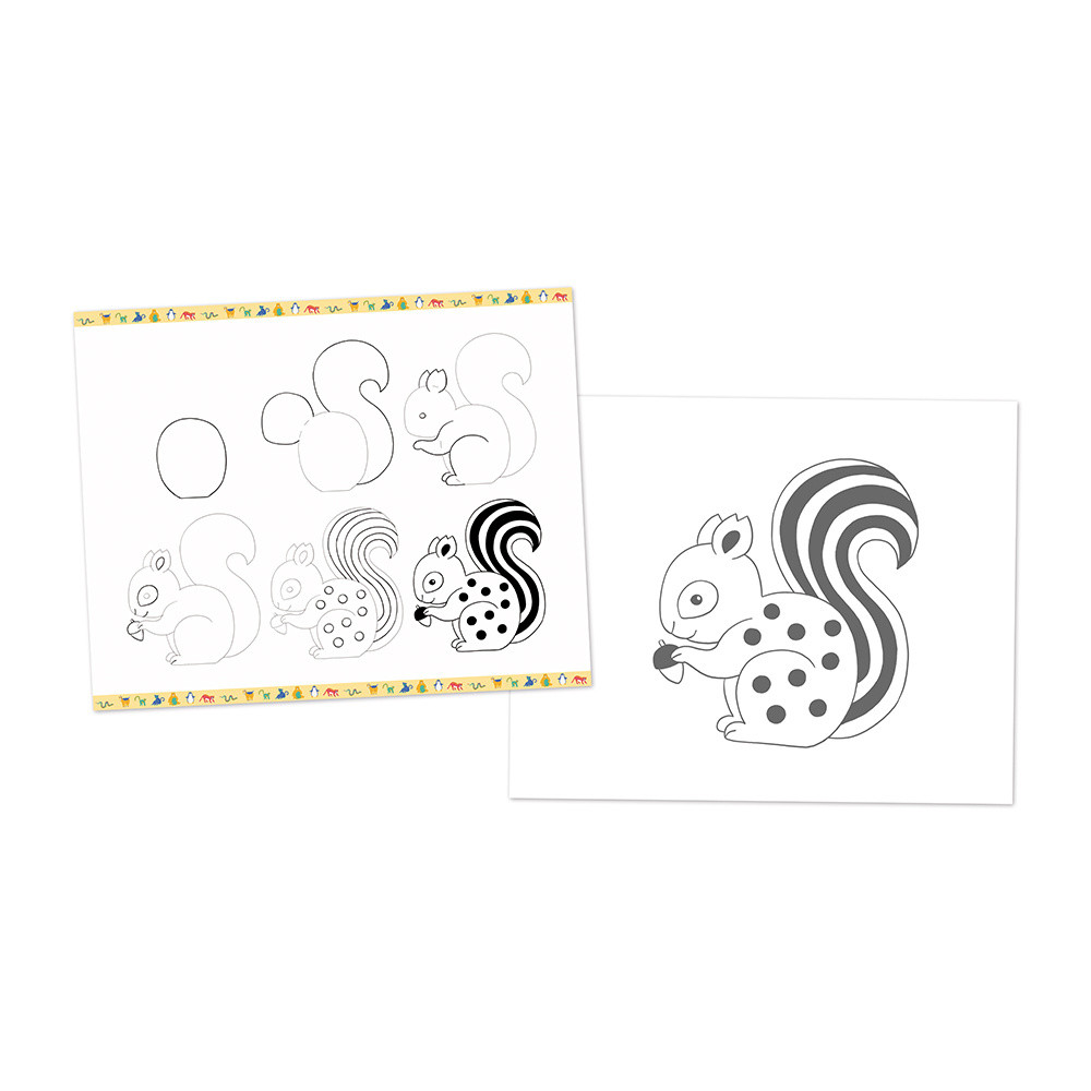 Creative Drawing Box 20 Animal Models : Painting by numbers & Colouring ...