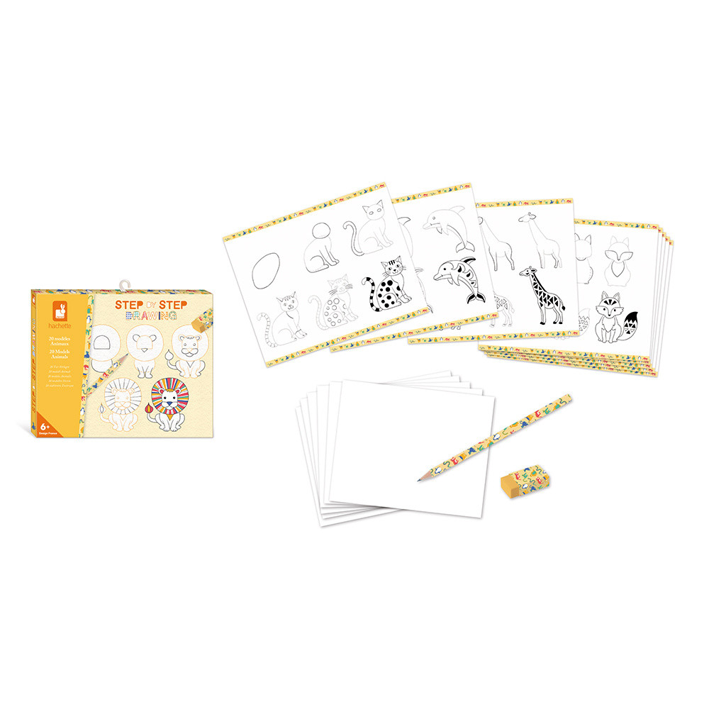 Creative Drawing Box 20 Animal Models : Painting by numbers & Colouring ...