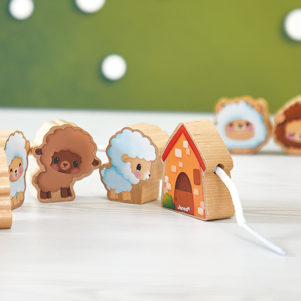 Sheep Threading Beads : Manipulation & stackers Janod - J03312