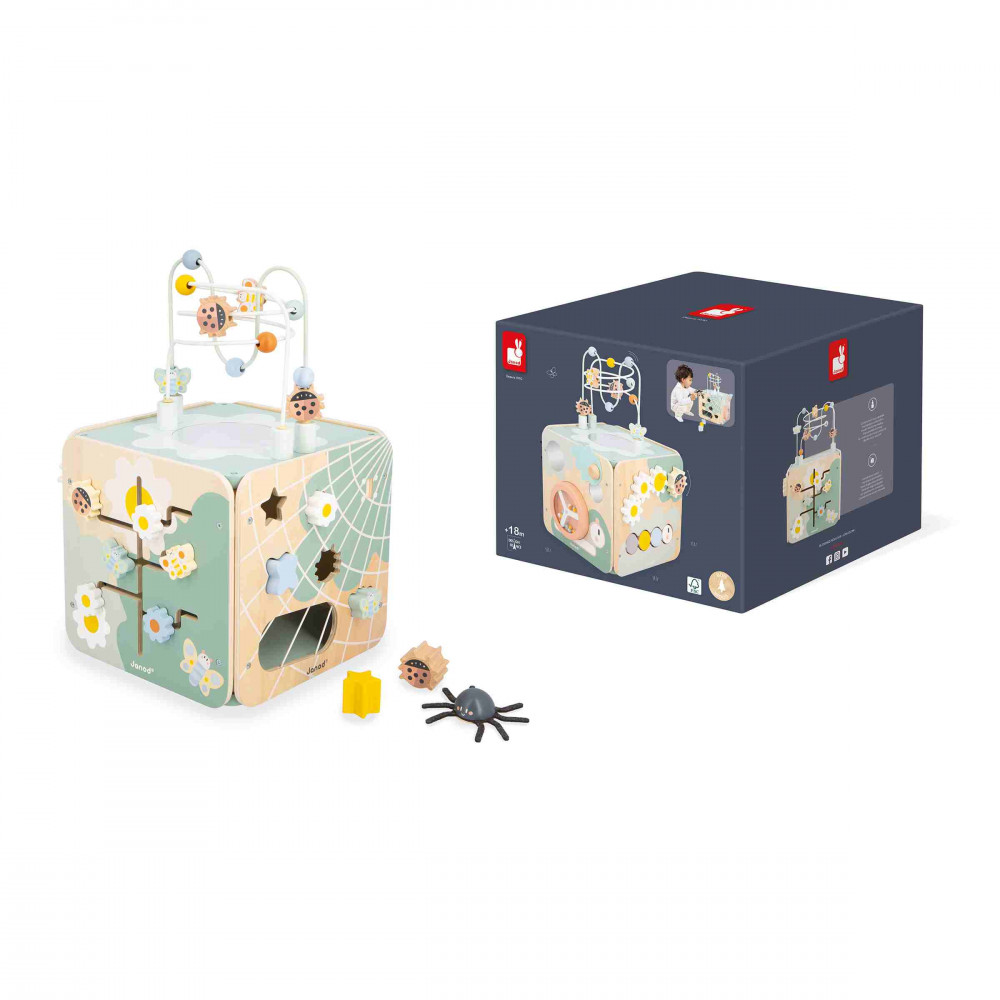 Sweet Cocoon Multi-Activity Maxi Cube : Blocks & Pyramids Janod - J04060