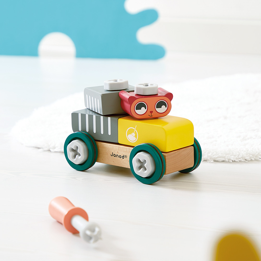 DIY Car Bear Brico'Kids : Construction Games Janod - J06458