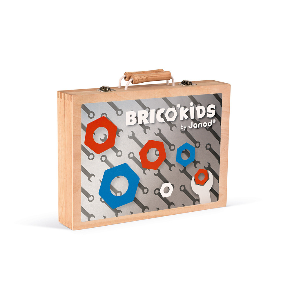 Brico'Kids Tool Box (wood) : Workbenches & tool kits Janod - J06481