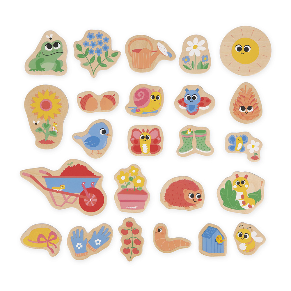 24-piece garden magnets : Boards & Magnets Janod - J09646