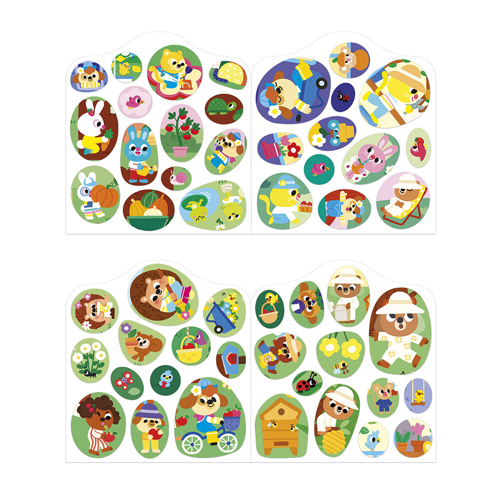 Cahier de Stickers et Décors Le Jardin : Mosaïque, gommettes & stickers ...