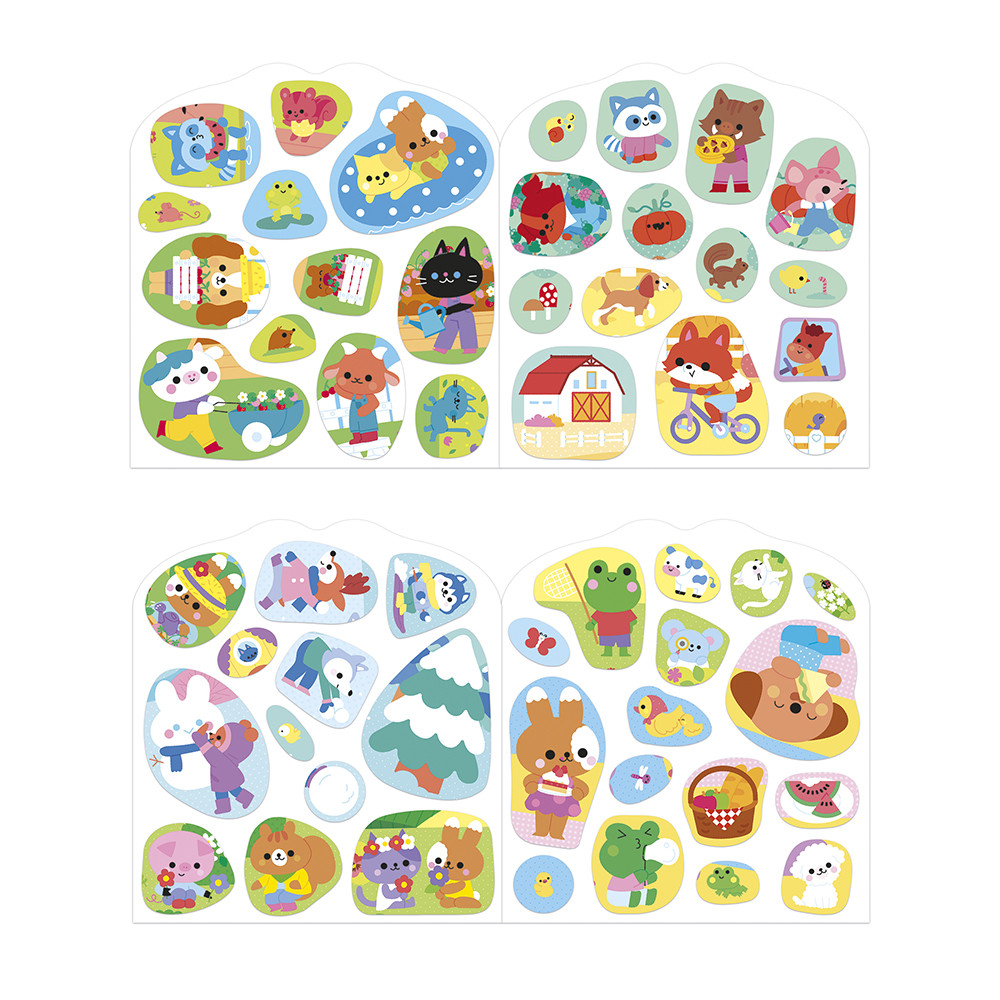 Cahier de Stickers et Décors La Campagne : Mosaïque, gommettes ...