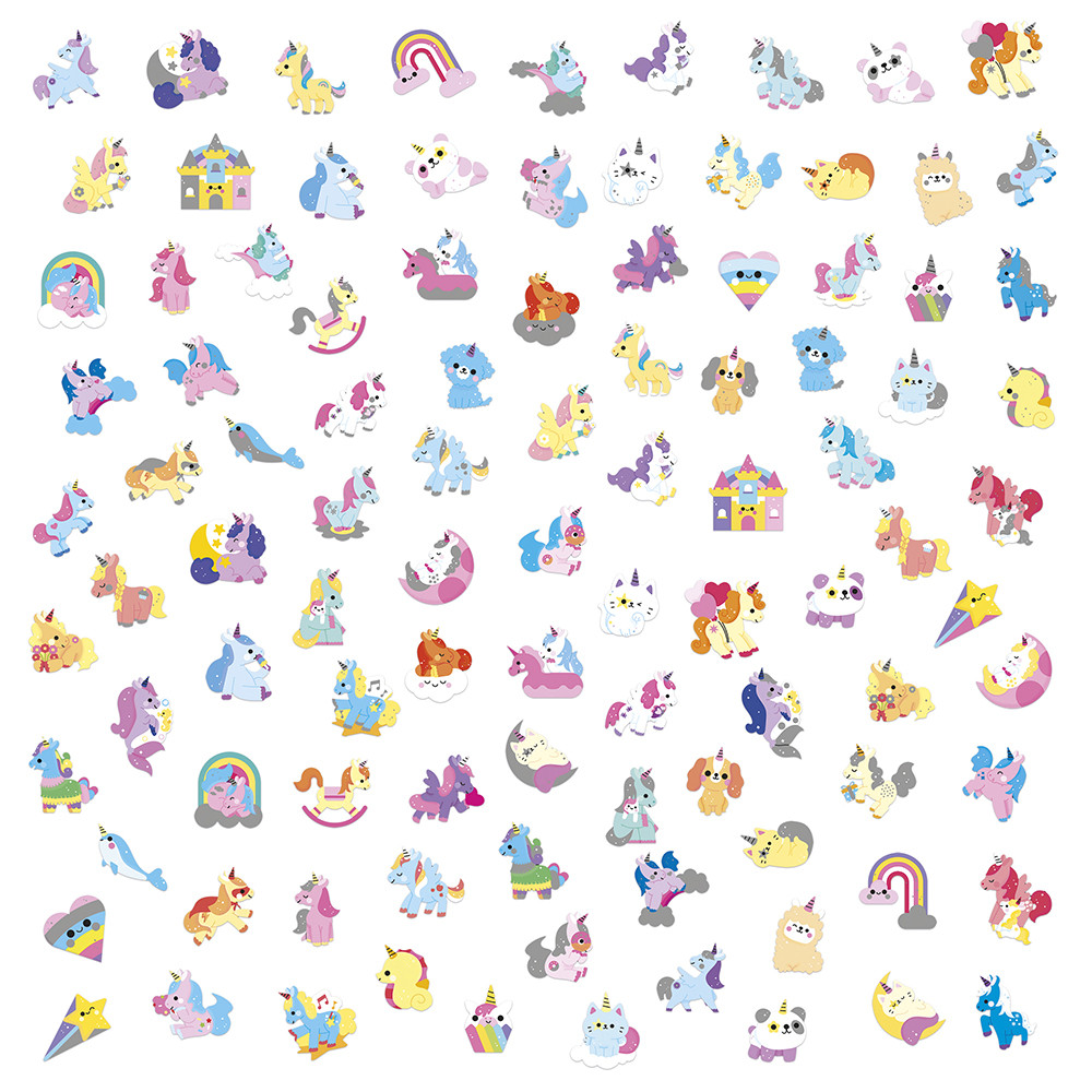 Gommettes Licornes x100 : Mosaïque, gommettes & stickers Janod - J09190