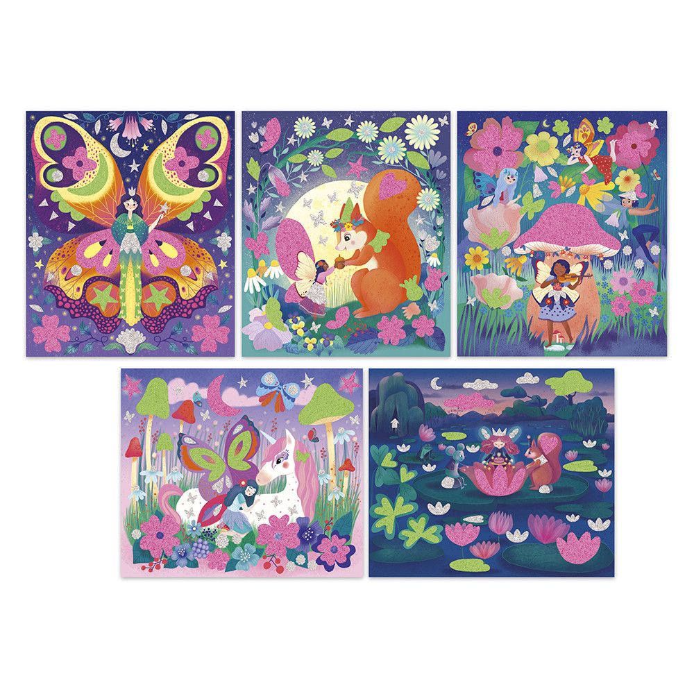 Kreativset - Sticker und Sand Phospho Magic Fairies : Glitzer ...