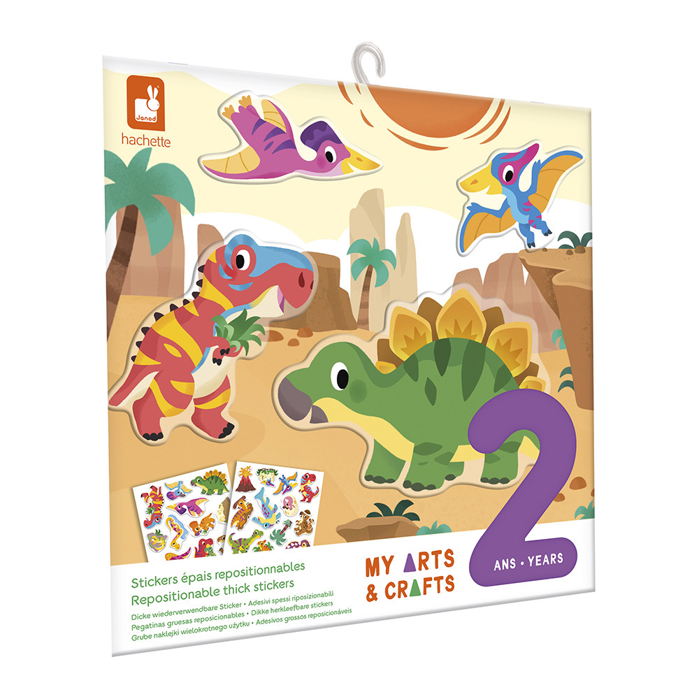 Creative Box of Thick Repositionable Dinosaur Stickers - 2 years old ...