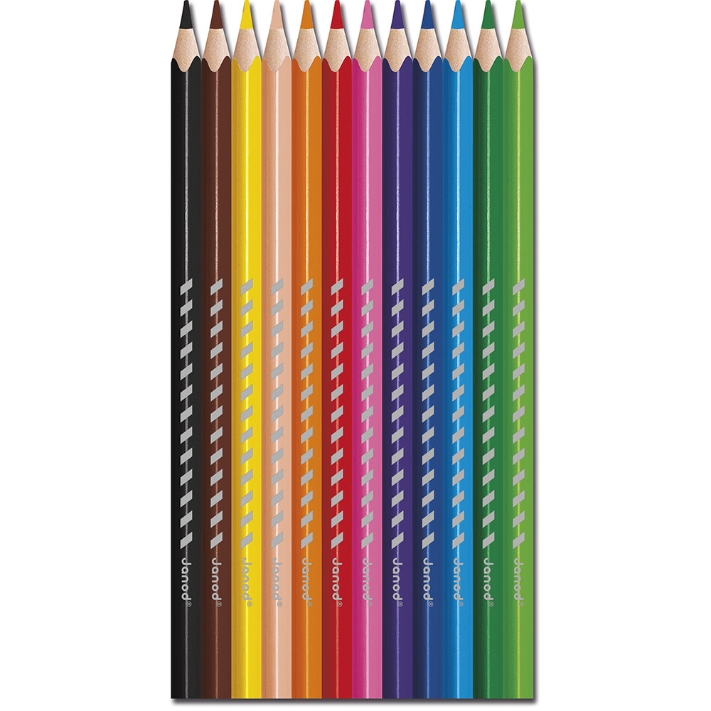 Colored Pencils x12 : Painting by numbers & Colouring Janod - J07408