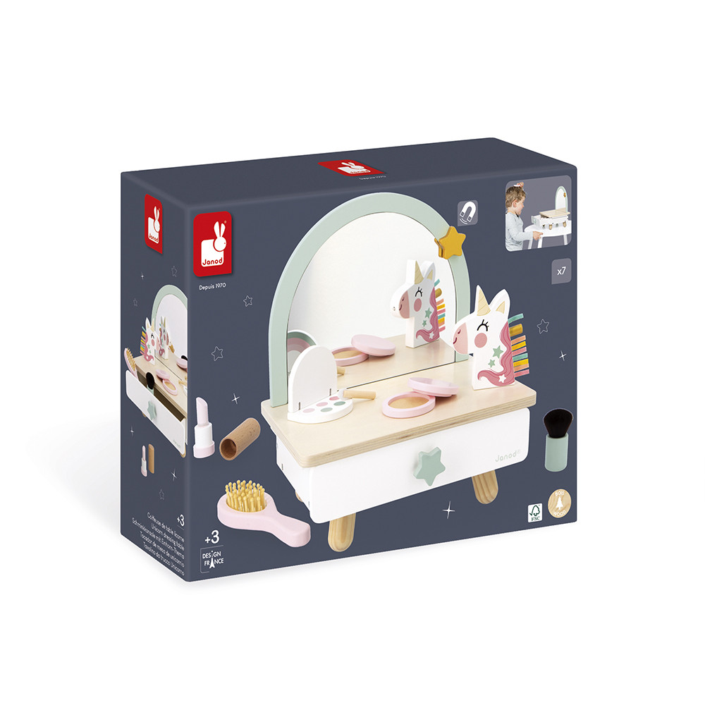 Unicorn wooden dressing table : Cosmetics Janod - J06463
