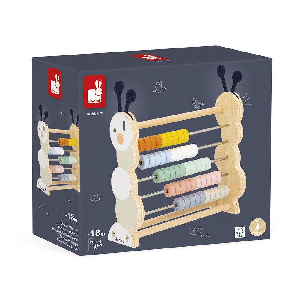 Abaco bruco Sweet Cocoon : Giochi didattici con numeri e lettere Janod ...