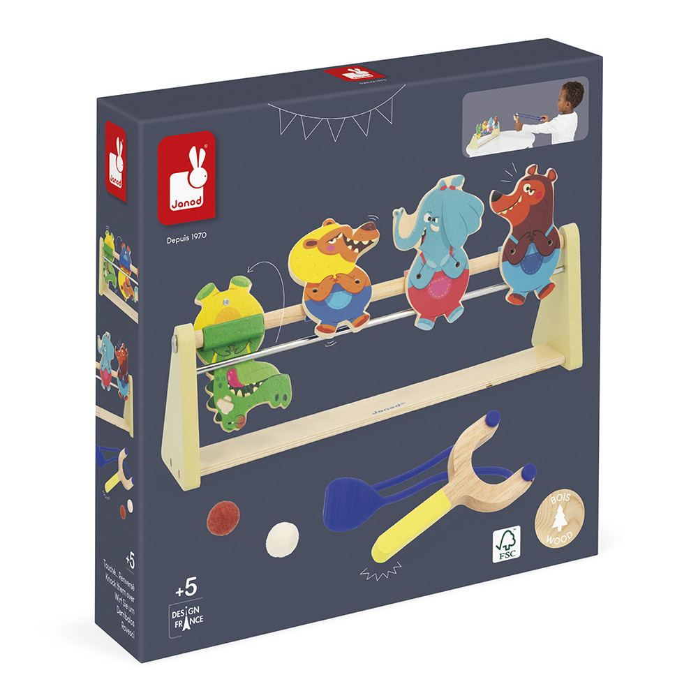 Knock them over game Applepop : Throwing games Janod - J03372