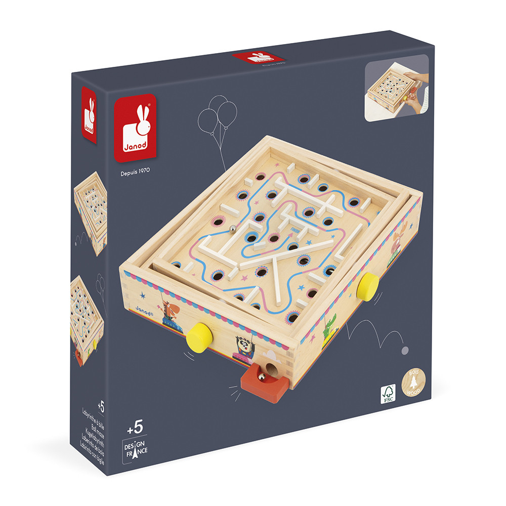 Applepop Marble Maze : Skill games Janod - J03371